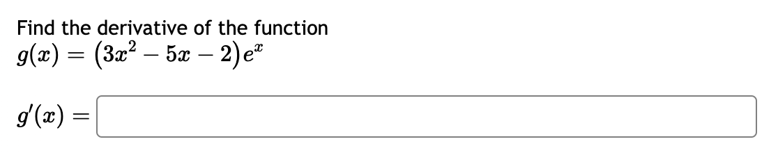 Solved Find the derivative of the | Chegg.com