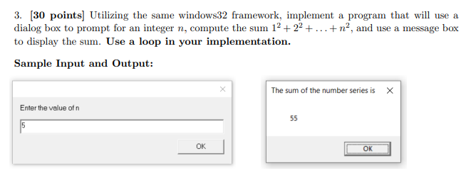 Solved 3. (30 points) Utilizing the same windows32 | Chegg.com