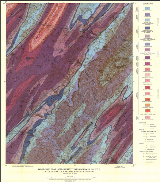 Use the Williamsville Quadrangle Geologic Map to | Chegg.com