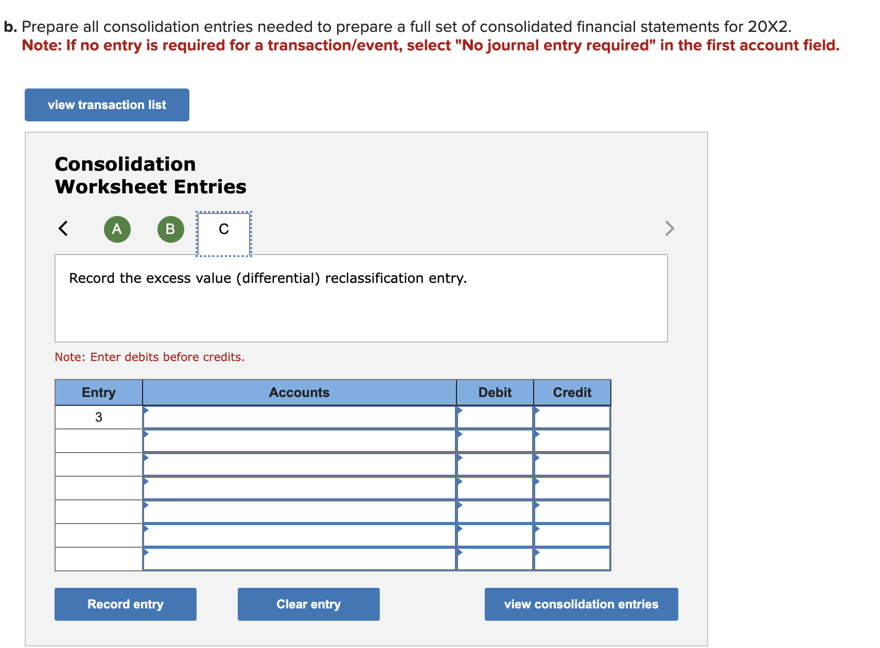 Solved Prepare all consolidation entries needed to prepare a | Chegg.com