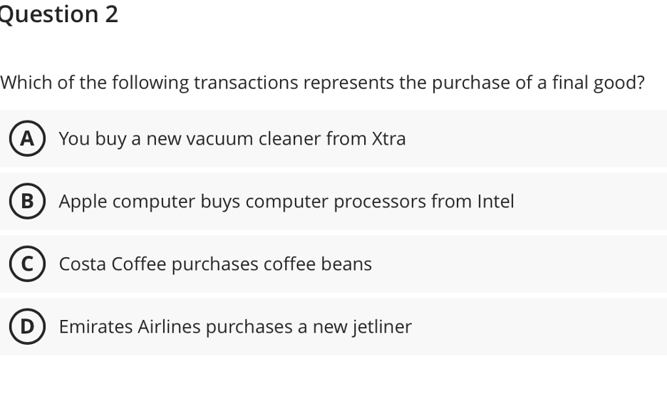 Solved Question 2Which of the following transactions | Chegg.com