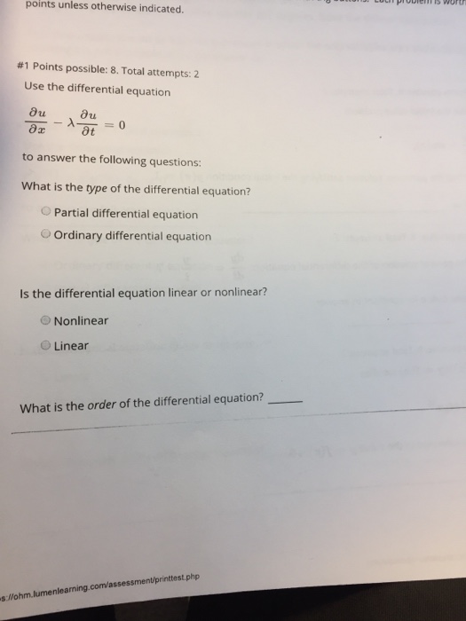 Solved points unless otherwise indicated. #1 Points | Chegg.com