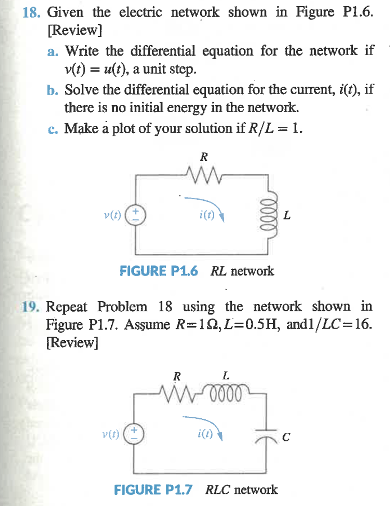 Solved 4. Repeat Problem 19 using Laplace Transforms. Assume | Chegg.com