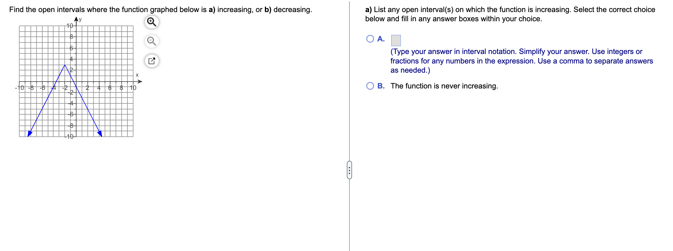 Solved a) List any open interval(s) on which the function is | Chegg.com