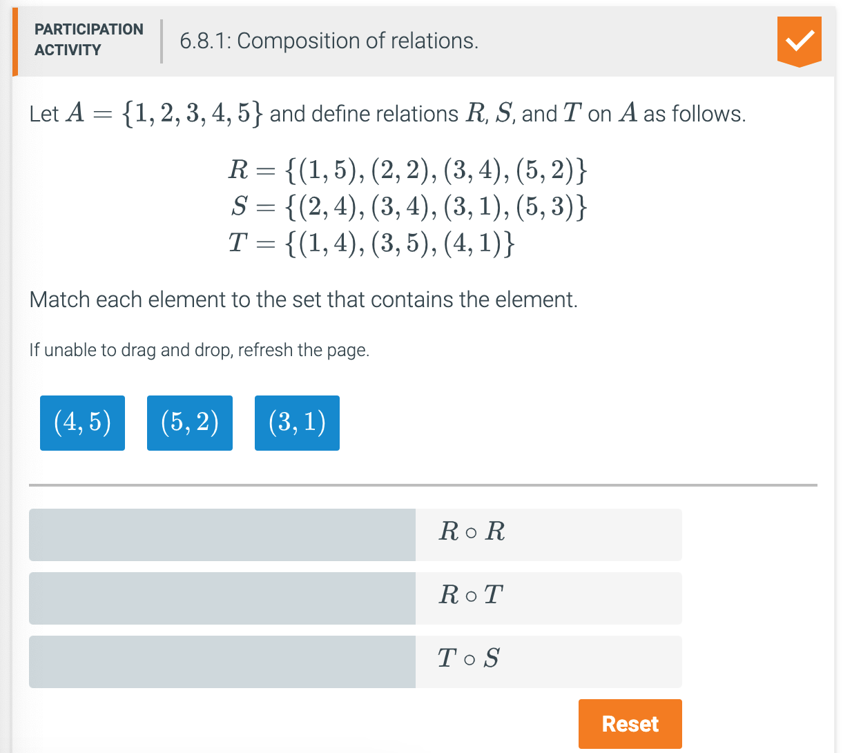 Solved PARTICIPATION ACTIVITY 6.8.1: Composition of | Chegg.com
