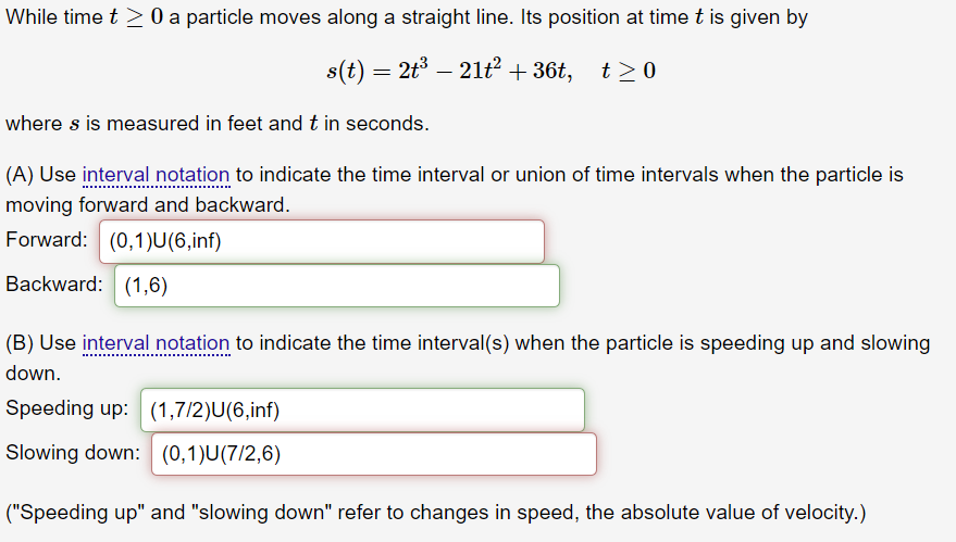 Solved While time t≥0 a particle moves along a straight | Chegg.com