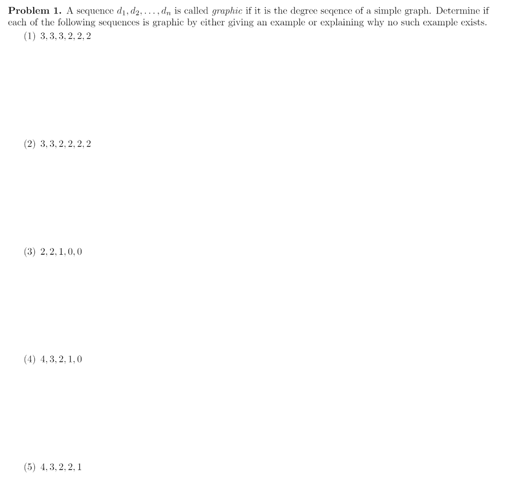 Solved Problem 1 A Sequence Dı D2 Dn Is Called
