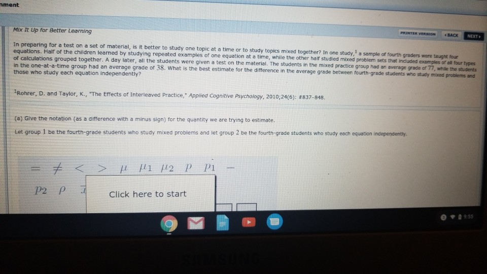 Solved ment PRINTER VERSION Mix It Up for Better Leerning In | Chegg.com