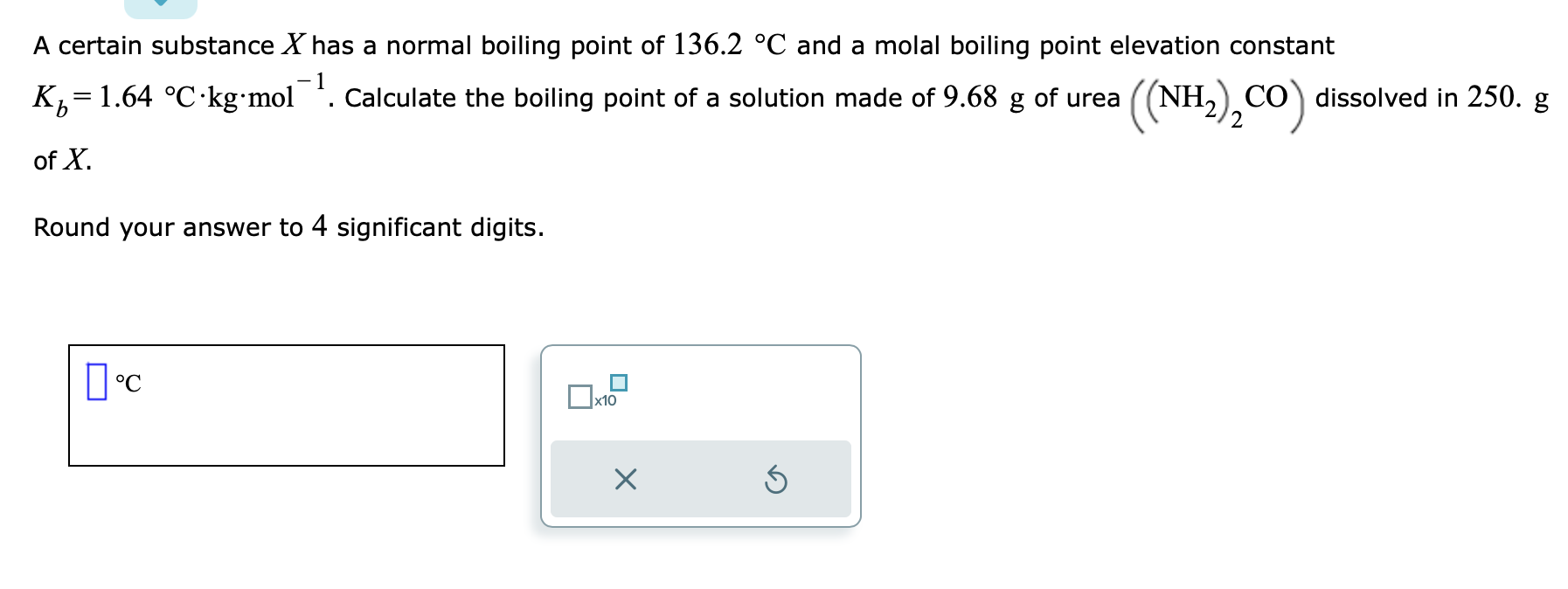 Solved A certain substance X has a normal boiling point of | Chegg.com
