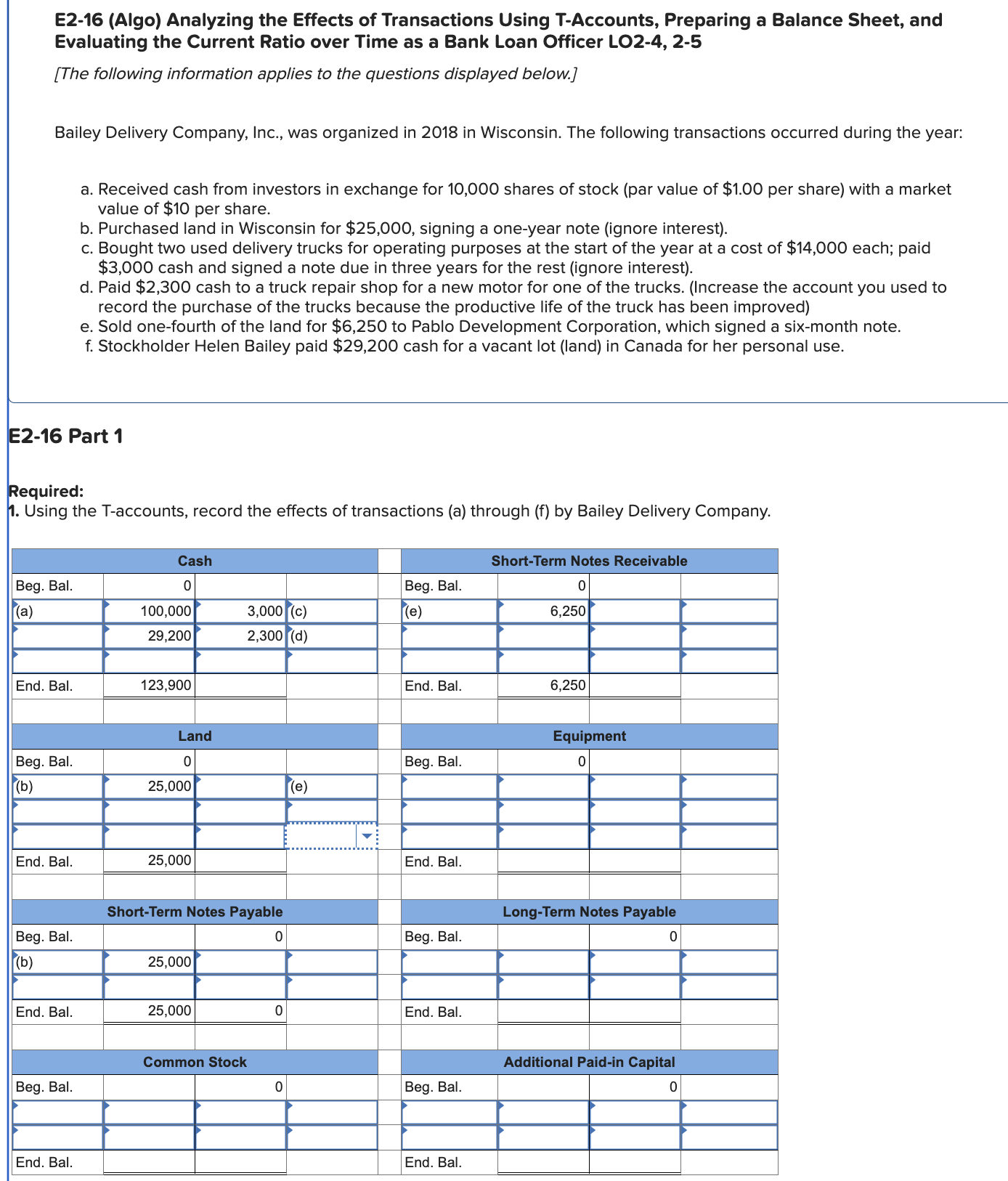 Solved E2 16 Algo Analyzing The Effects Of Transactions