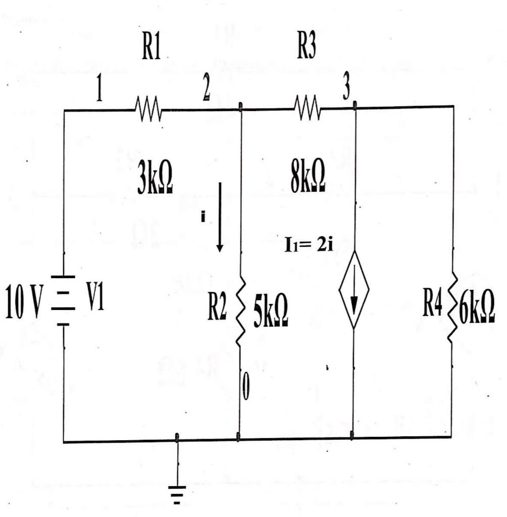 Solved Circuit with dependent Current source, | Chegg.com