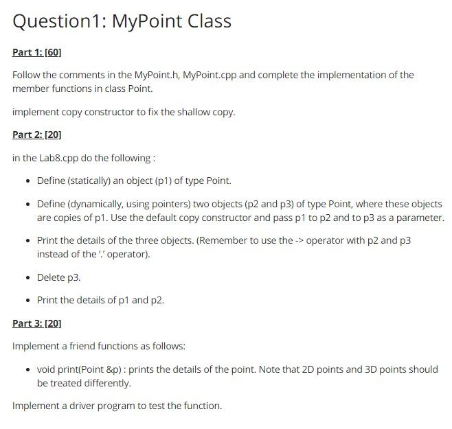 Solved this is ( MyPoint.cpp )file /* * Lab8_q1.cpp * Add | Chegg.com