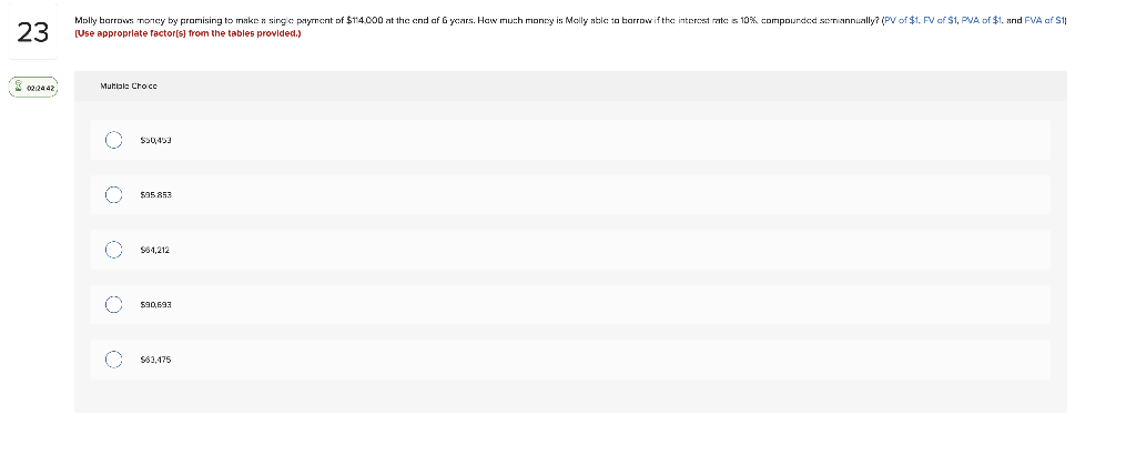 Solved 23 Molly barrows money by promising to make a single | Chegg.com