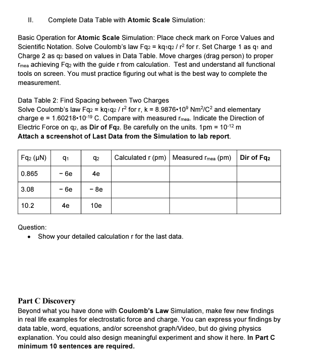 Basic Operation for Atomic Scale Simulation: Place | Chegg.com