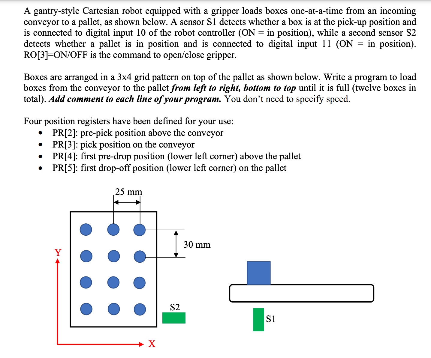 Solved A gantry-style Cartesian robot equipped with a | Chegg.com