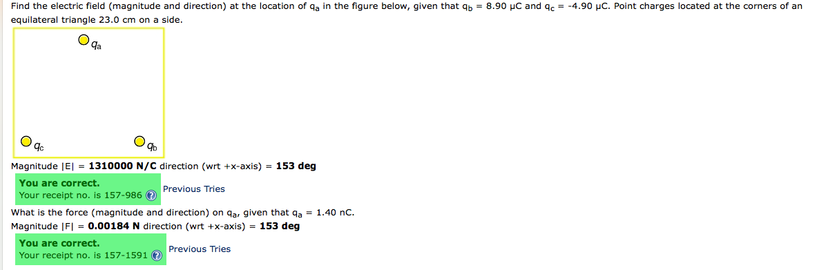 Solved Find the electric field (magnitude and direction) at | Chegg.com