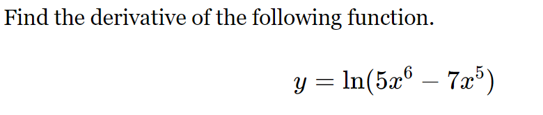 Solved Find the derivative of the following | Chegg.com