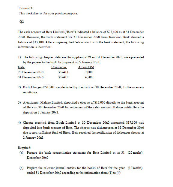 Solved Tutorial 3 This worksheet is for your practice | Chegg.com