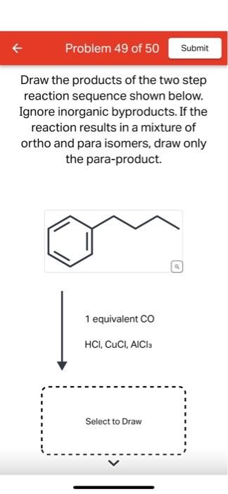 Solved Draw the products of the two stepreaction sequence | Chegg.com