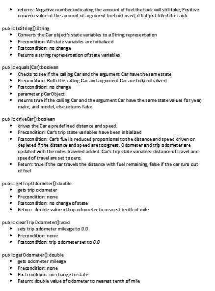 Part 1: Create Car and Garage dasses in accardance | Chegg.com