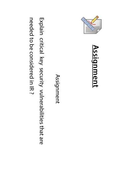Solved Assignment Assignment Explain critical key security | Chegg.com