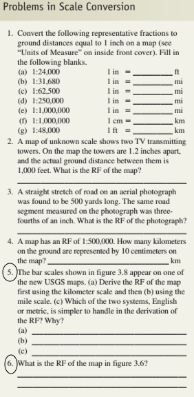 Solved Problems in Scale Conversion 1 in mi mi 1. Convert | Chegg.com