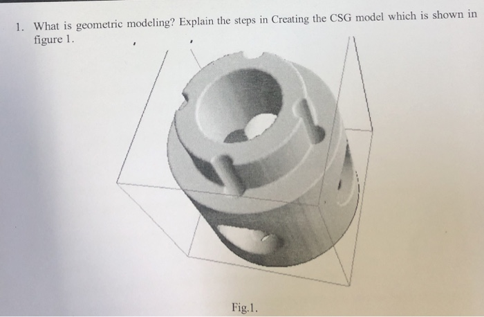 Solved 1. What is geometric modeling? Explain the steps in | Chegg.com
