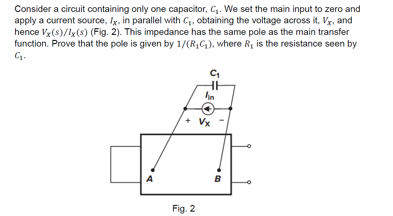 Solved Consider a circuit containing only one capacitor, C1. | Chegg.com