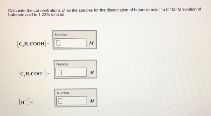 Solved calculate the concentrations of all the species for | Chegg.com