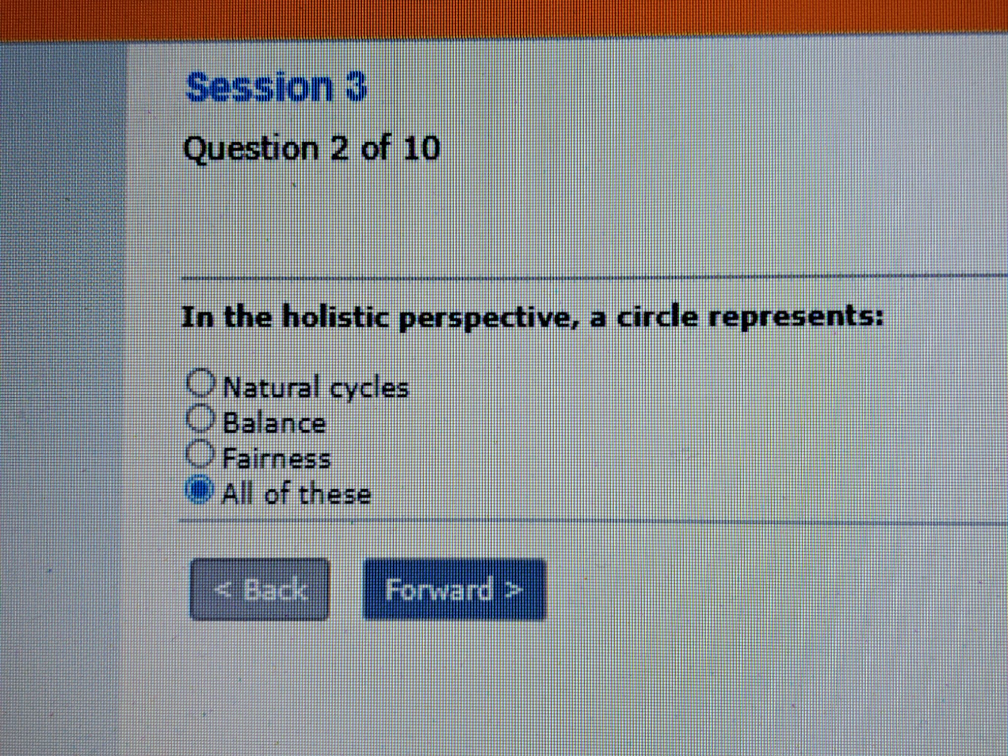 Solved In the holistic perspective, a circle | Chegg.com