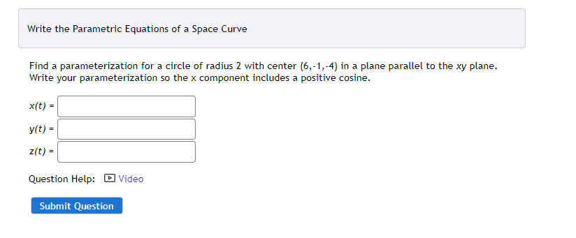 Solved Write the Parametric Equations of a Space Curve Find | Chegg.com