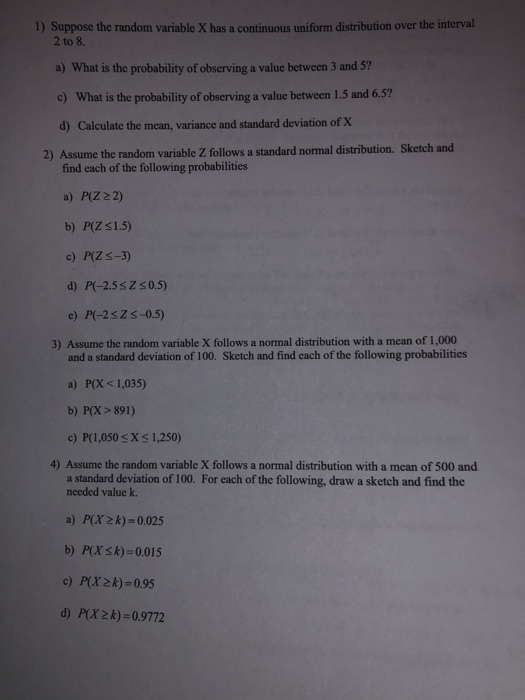 Solved 1 Suppose The Random Variable X Has A Continuous 0401