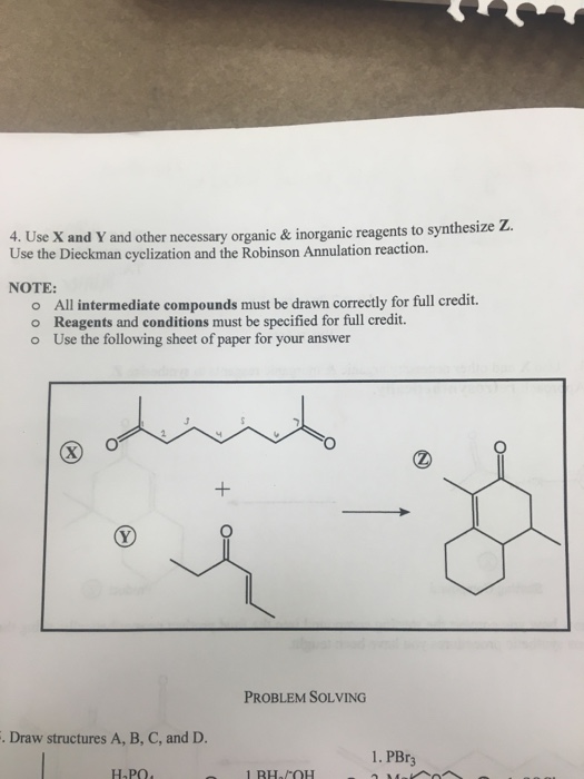 Solved Use X and Y and other necessary organic & inorganic | Chegg.com