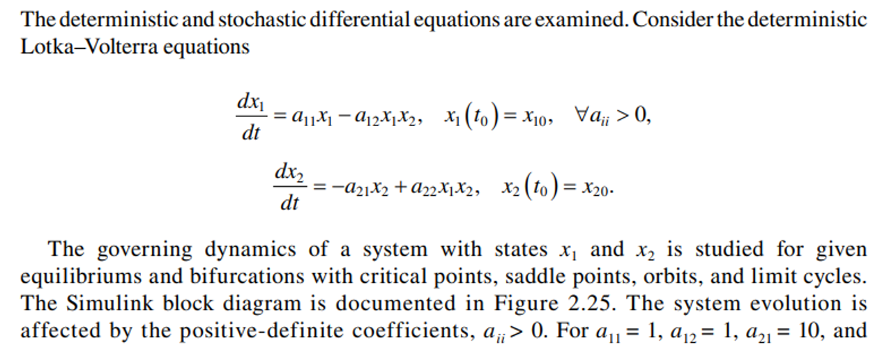 Consider the Lotka Volterra equations (describe | Chegg.com