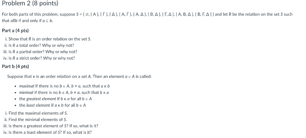 Solved Problem 1 8 Points For Both Parts Of This Problem 