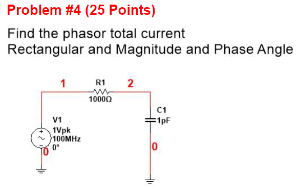 Solved Find the phasor total current Rectangular and | Chegg.com