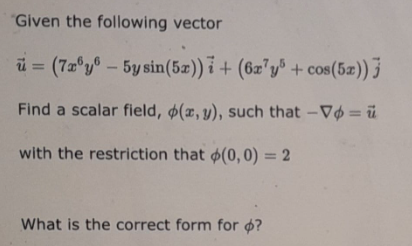 Solved Given the following vector | Chegg.com