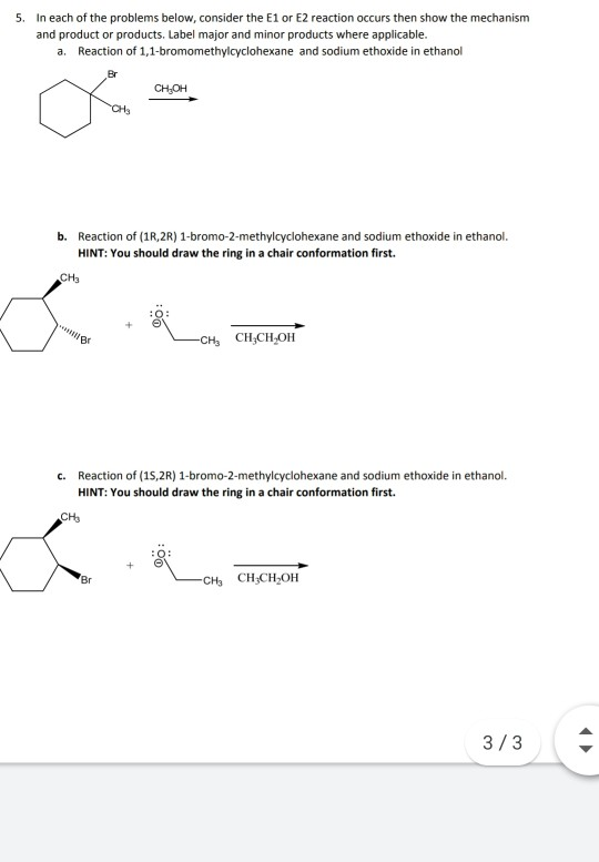 Solved 5. In each of the problems below, consider the E1 or | Chegg.com