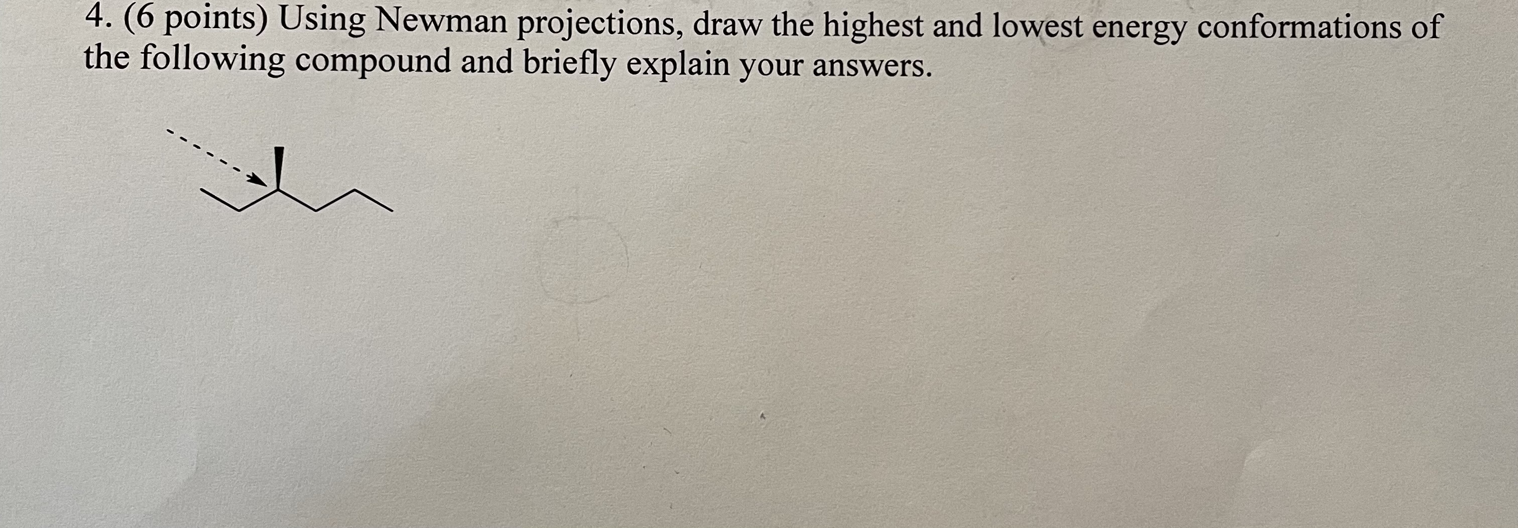 Solved (6 ﻿points) ﻿Using Newman projections, draw the | Chegg.com