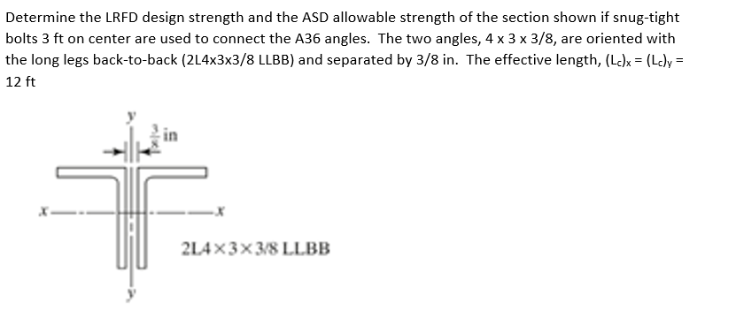 Solved Determine the LRFD design strength and the ASD | Chegg.com