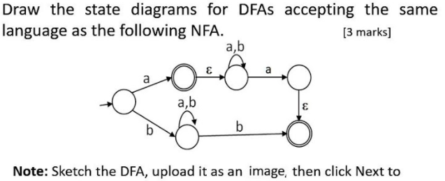 Solved Draw the state diagrams for DFAs accepting the same | Chegg.com