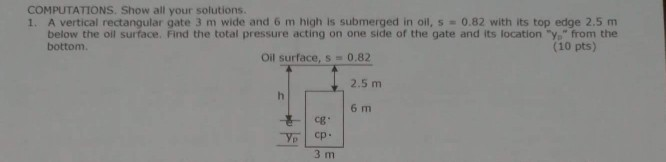 Solved COMPUTATIONS. Show all your solutions. 1. A vertical | Chegg.com