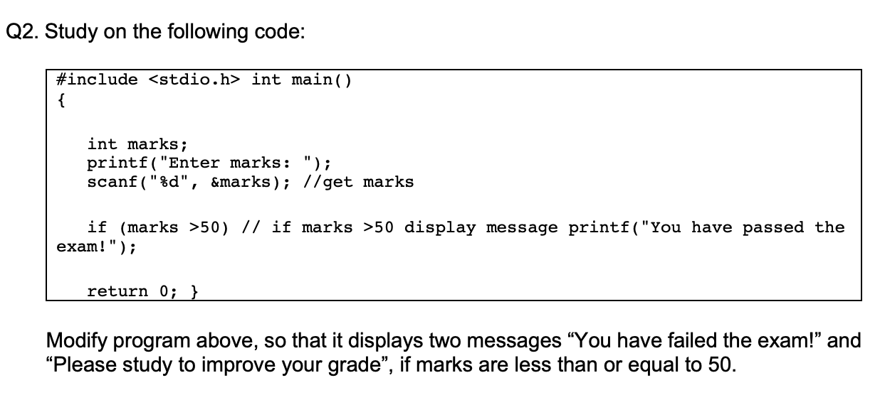 Solved Q2. Study on the following code: #include int main() | Chegg.com