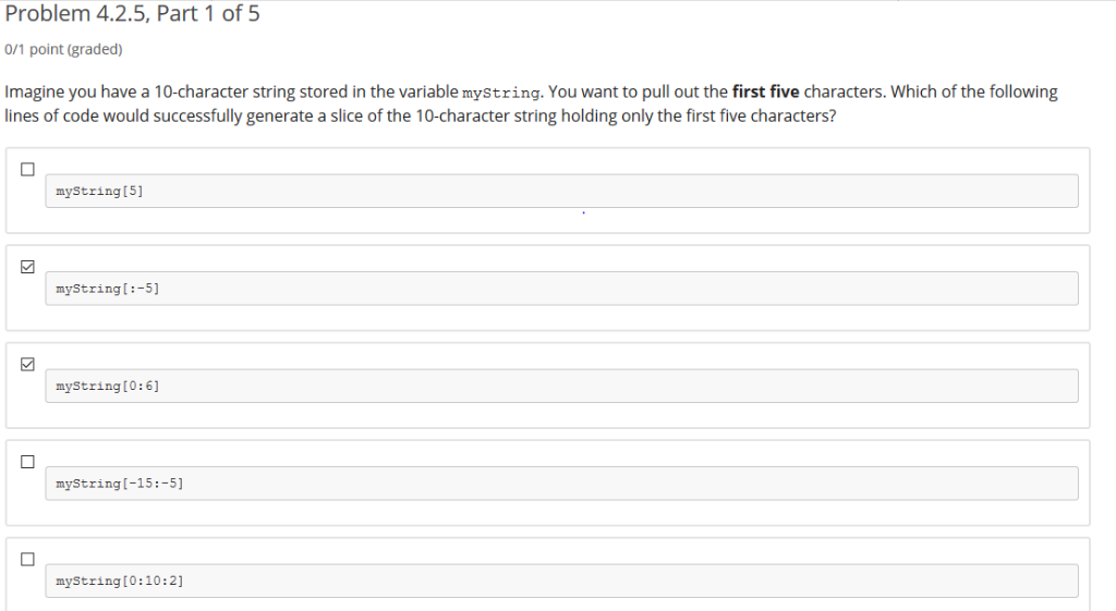 Solved Problem 4.2.5, Part 1 of 5 0/1 point (graded) Imagine | Chegg.com