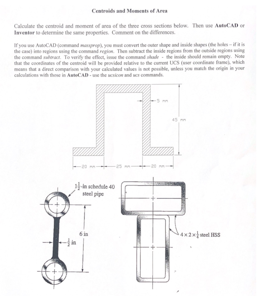 Solved: Centroids and Moments of Area Calculate the centr
