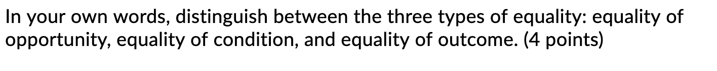 Solved In your own words, distinguish between the three | Chegg.com