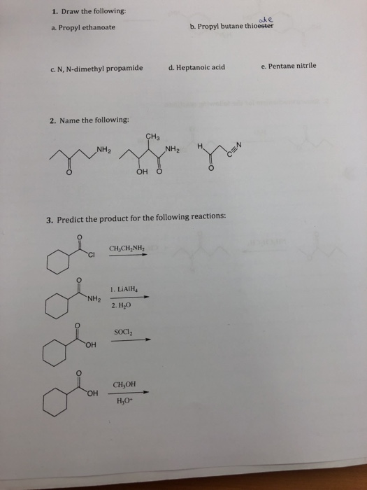 Solved 1. Draw the following: ok & b. Propyl butane | Chegg.com