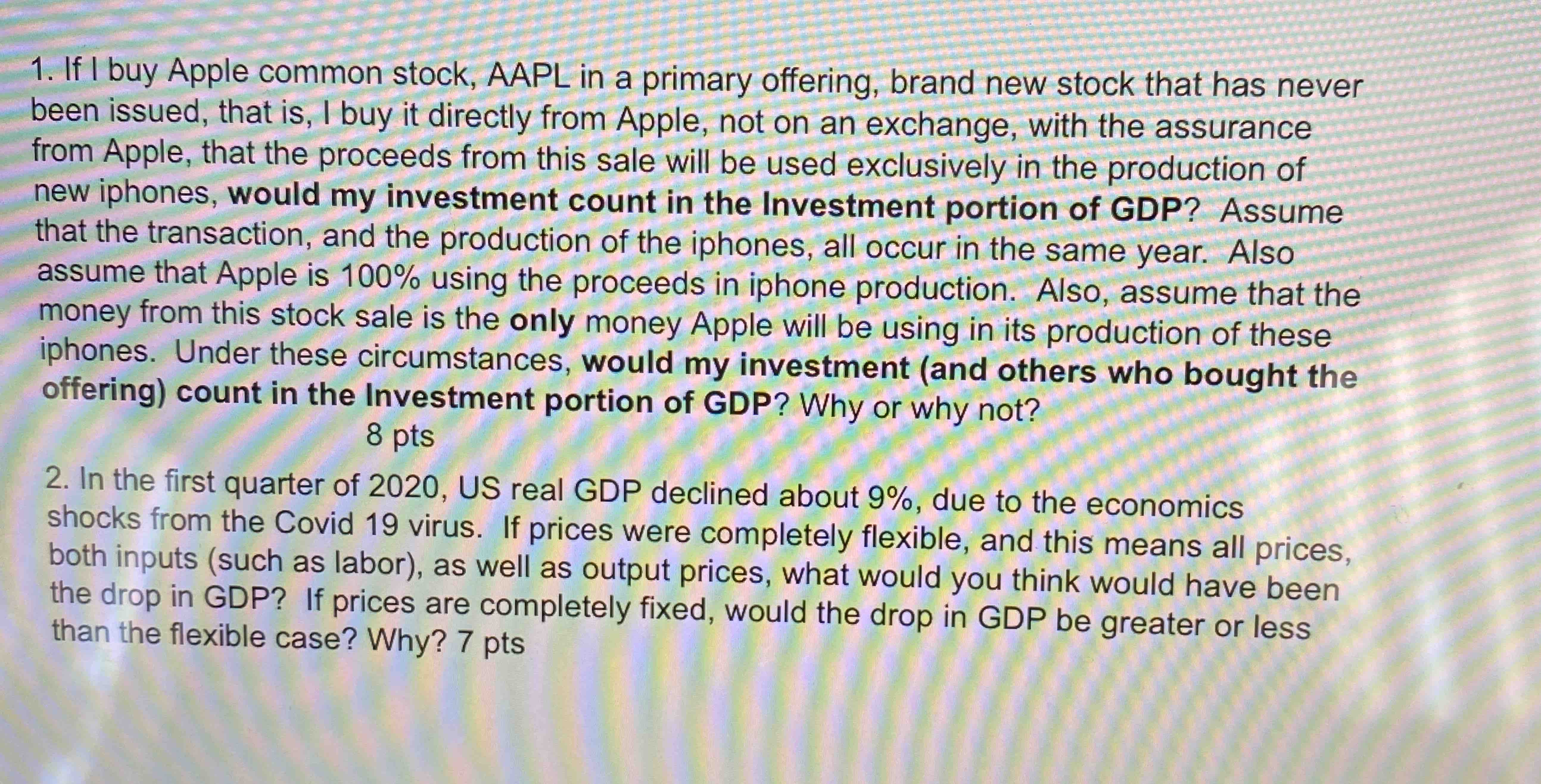Solved If I buy Apple common stock, AAPL in a primary | Chegg.com