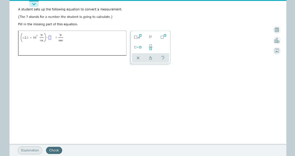 Solved A student sets up the following equation to convert a | Chegg.com